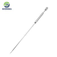 China SHOMEA Medical Grade 316L Stainless Steel IVD Micro Sampling Needle with Knurled Fixation Flange&Threaded Hub for sale
