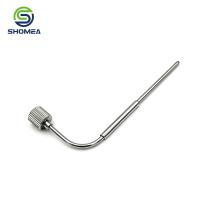 China SHOMEA Medical Grade Stainless Steel Precision Bent Sampling Needle for IVD with Knurled Adjustment Cap & Side Interface for sale