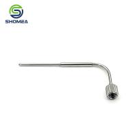 China SHOMEA Medical Grade Stainless Steel Precision Bent Sampling Needle for IVD with Knurled Adjustment Cap & Side Interface for sale