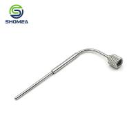 China SHOMEA Medical Grade Stainless Steel Precision Bent Sampling Needle for IVD with Knurled Adjustment Cap & Side Interface for sale