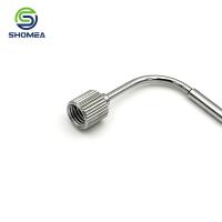 China SHOMEA Medical Grade Stainless Steel Precision Bent Sampling Needle for IVD with Knurled Adjustment Cap & Side Interface for sale