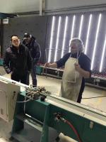 China First Sealant Spreading Machine , Industrial Double Glazing Glass Machine for sale