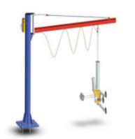 China Glass Processing 4m Cantilever Lift Crane With Suction Cups for sale