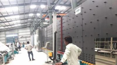 China Vertical Low E Glass Film Edge Deletion Machine With Servo Motor Control for sale