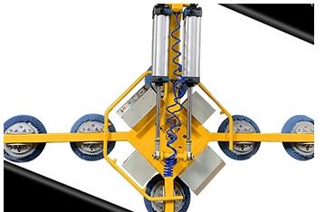 China 600kg 800kg Manual Vacuum Glass Lifter Machine Loading Unloading With Four Suckers for sale