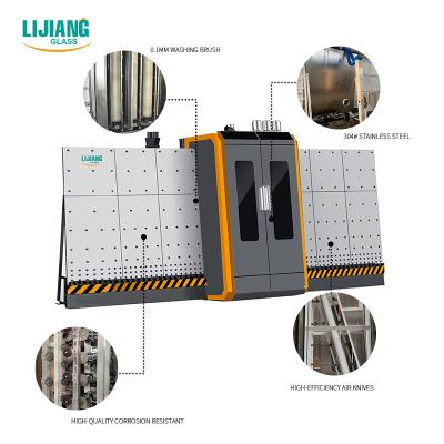China Top Open Glass Cleaning Machine Automatic Glass Cleaner 0.5t/h for sale