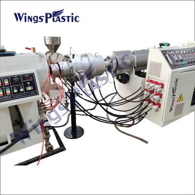 China HDPE Pipe Production Machine with 16-800mm Pipe Range, 60-900kg Extrusion Capacity and DC335kw Power for sale