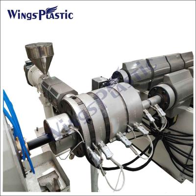 China PPR PP HDPE PE Plastic Pipe Extruder Machine Production Line 150-220kg/H Capacity with 6m Stainless Steel Tanks for sale