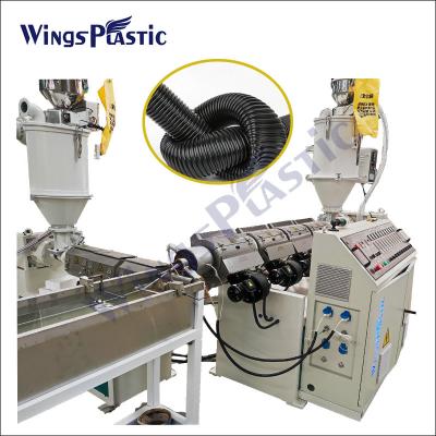China EVA LDPE Vacuum Cleaner Hose Extrusion Machine 32-50mm Diameter Flexible Corrugated Pipe Production Line for sale