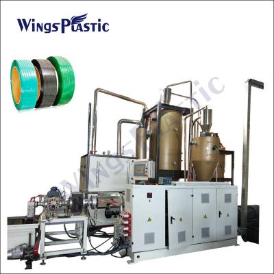 China PET Strapping Band Extrusion Machine with 90-120mm Screw Diameter and 150-400kg/h Output Capacity for 6-20mm Bands for sale