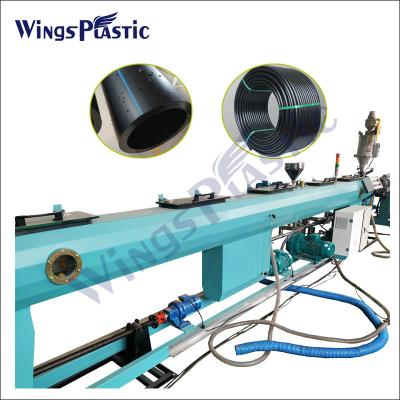 China PE 80 PE 100 HDPE Pipe Production Line with 45-150mm Screw Diameter and 60-1350kg/h Output Capacity for sale