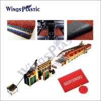China PVC Coil Loop Mat Manufacturing Machine 1200mm Width 500kg/h Output Capacity for Automotive Floor Mats for sale