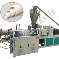 China CPVC Pipe Extruder Machine 65mm Screw Diameter 150-200kg/h Output PLC Control for sale