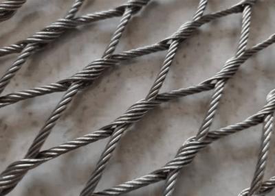 China Ferrule Stainless Steel Cable Mesh Railing Interwoven 2.0m SS304 For Animal Enclosure for sale