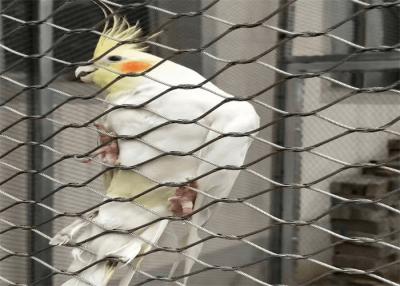China Zoo Handrail Stainless Steel Aviary Mesh , 60 Degree Wire Mesh Bird Netting for sale