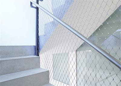 China Tensioned Construction Safety Netting 4.0mm Stainless Steel 7×19 Balcony Security Mesh for sale