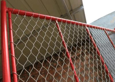 China 7×19 Aisi 304 Ferrule Stainless Steel Wire Rope Mesh Hole 25x25mm for sale