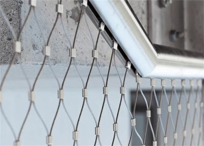 China Facade Cladding Stainless Steel Rope Mesh Knotted 3.0mm Strong For Bridge Protection for sale