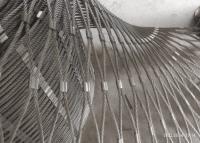 China Flexible Silver X Tend Cable Mesh Rhombus Stair Rail Safety Mesh For Acrobatic Performance for sale
