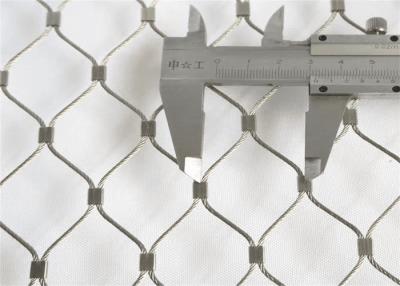 China Ultrasonic Bath Architectural Cable Mesh Diamond , Flexible Animal Cage Fencing CE for sale