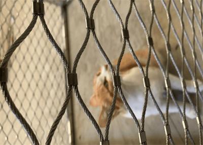 China Knotted Wire Rope Mesh 2.5mm 3.0mm Ferrule Pet Enclosure Netting Stainless Steel for sale