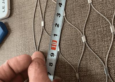 China Inox Knotted Animal Fence Netting , Stainless Steel Woven Pet Enclosure Mesh 4.0mm for sale