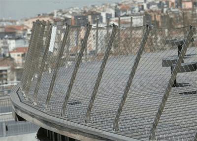 China 304 316L Balustrade Mesh Infill , Stainless Steel Riverside Stair Barrier Safety Nets for sale