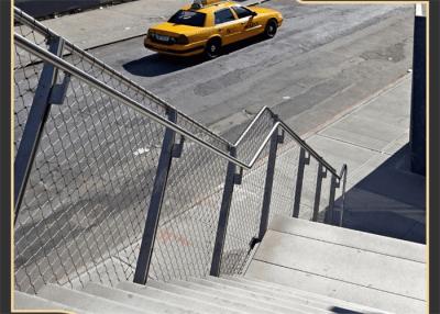 China Balcony Railing Balustrade Mesh Infill Hand Woven AISI Safety Netting For Stair Railing for sale