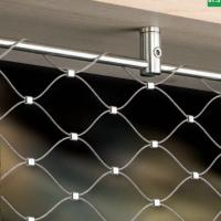China 304 316 Stainless Steel Webnet Rope Diamond Ferrule Mesh For Balcony Railing for sale