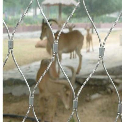 China 304L Zoo Stainless Steel Rope Mesh For Animal Protective 7X7 7X19 for sale