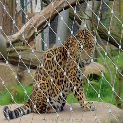 China Zoo Flexible Stainless Steel Rope Mesh Netting Cable Woven AISI Animal Enclosures for sale