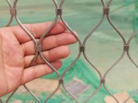 China Flexible Stainless Steel Cable Mesh Black Oxide 2.5mm Rhombus Wire Rope Mesh Net for sale
