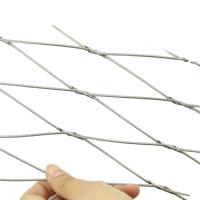 China 7X7 Zoo Enclosure Mesh 4.0mm Knotted Type Black Knotted Stainless Steel Rope Mesh for sale