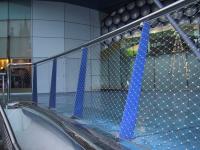 China Webnet Stainless Steel Wire Mesh 7×19 , Black Oxide Banister Safety Netting for sale
