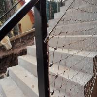 China Knotted SS Cable Net 7×19 Handrails Balustrade Interwoven Wire Mesh Stair Railing for sale