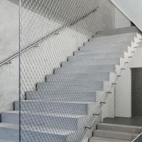 China 1.5mm 2.0mm Decorative Expanded Metal Mesh Stair Railing AISI Silver black for sale