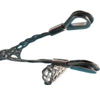 China Heavy Duty Double Eye Wire Cable Pulling Grips Socks Galvanized Steel 6 - 320mm for sale