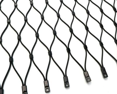 China Carson Stainless Steel Aviary Mesh 7x7  Black Oxide Wire Rope Mesh Non Rusting for sale