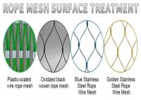 China Ferruled Black Oxide Wire Rope Mesh 7X19 Rhombus Security Mesh Fencing Stainless Steel for sale