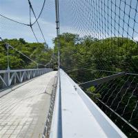 China 5.0mm 304 Stainless Steel Knotted Rope Mesh For Suspension Bridge for sale
