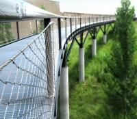 China 5.0mm 304 Stainless Steel Knotted Rope Mesh For Suspension Bridge for sale