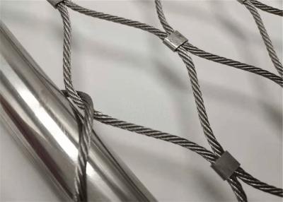China 7 X 7 60 Degree Stainless Steel Cable Mesh Customized Width Powder Coating for sale