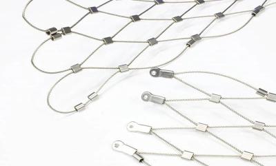 China Ferrule Corrosion Resistant Stainless Steel Cable Netting Durable for sale