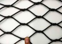 China Knotted Wire Rope Net Diamond Bird Cage Fencing Stainless Steel Rope Braid Mesh CE for sale