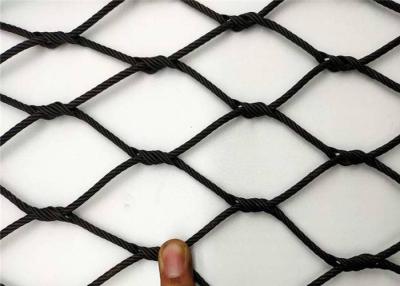 China Knotted Wire Rope Net Diamond Bird Cage Fencing Stainless Steel Rope Braid Mesh CE for sale