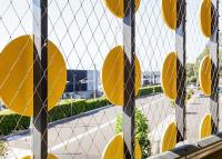 China Customized Architectural Wall Cladding 2.5mm 3.0mm Flexible Curtain Wall Rope Mesh 25*25mm for sale