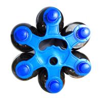 China Blue Color HDPE Plastic Bottle Handles For 6 Beverage Bottles Carry for sale