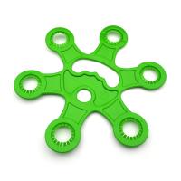 China Blue Color HDPE Plastic Bottle Handles For 6 Beverage Bottles Carry for sale
