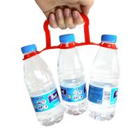 China Lightweight Plastic Carry Handle For Three Bottles With Bottle Banding Clip for sale