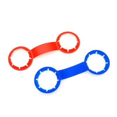 China HDPE Plastic Bottle Handles With 29.4N For 38mm Diameter Bottle Neck Holder for sale